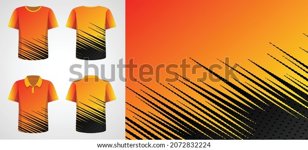 Yellow Orange Gradient Template Design Tshirt Stock Vector (Royalty ...
