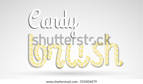 Yellow Vector Candy Cane Brush Stock Vector (Royalty Free) 335006879 ...
