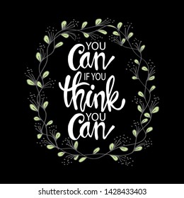 You Can You Think You Can Stock Vector (Royalty Free) 1428433403 ...