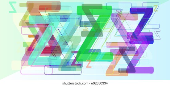 Z Alphabet Pattern Template Stock Vector (Royalty Free) 602830334 ...