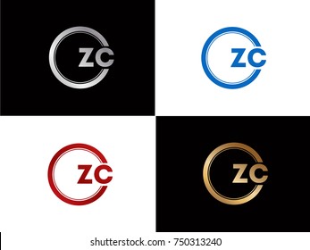 Zc Logo Letter Design Vector Red Stock Vector (Royalty Free) 750313240 | Shutterstock