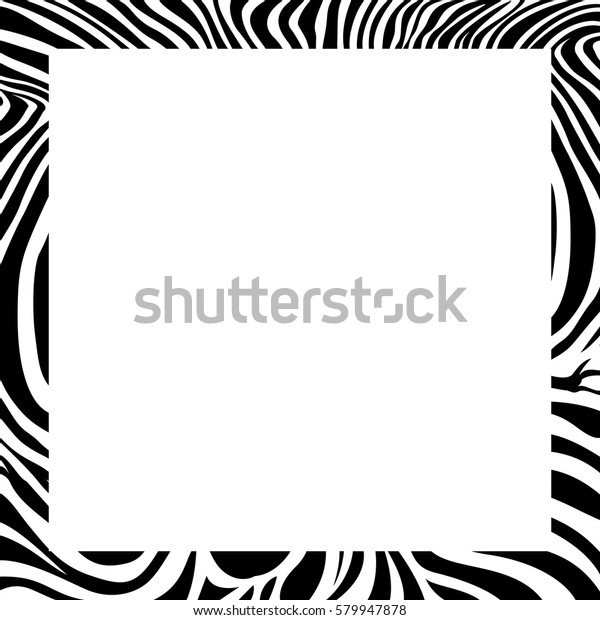 Zebra Print Border Frame Design Animal Stock Vector (Royalty Free ...