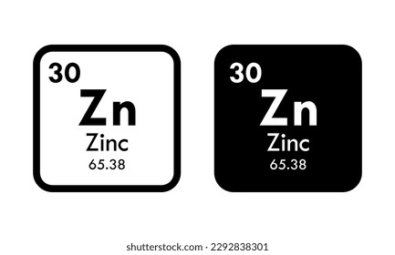 Zinc Icon Set Vector Template Illustration Stock Vector (Royalty Free ...