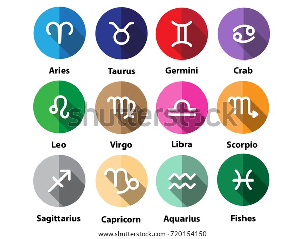 Zodiac Vector Stock Vector (Royalty Free) 720154150 | Shutterstock