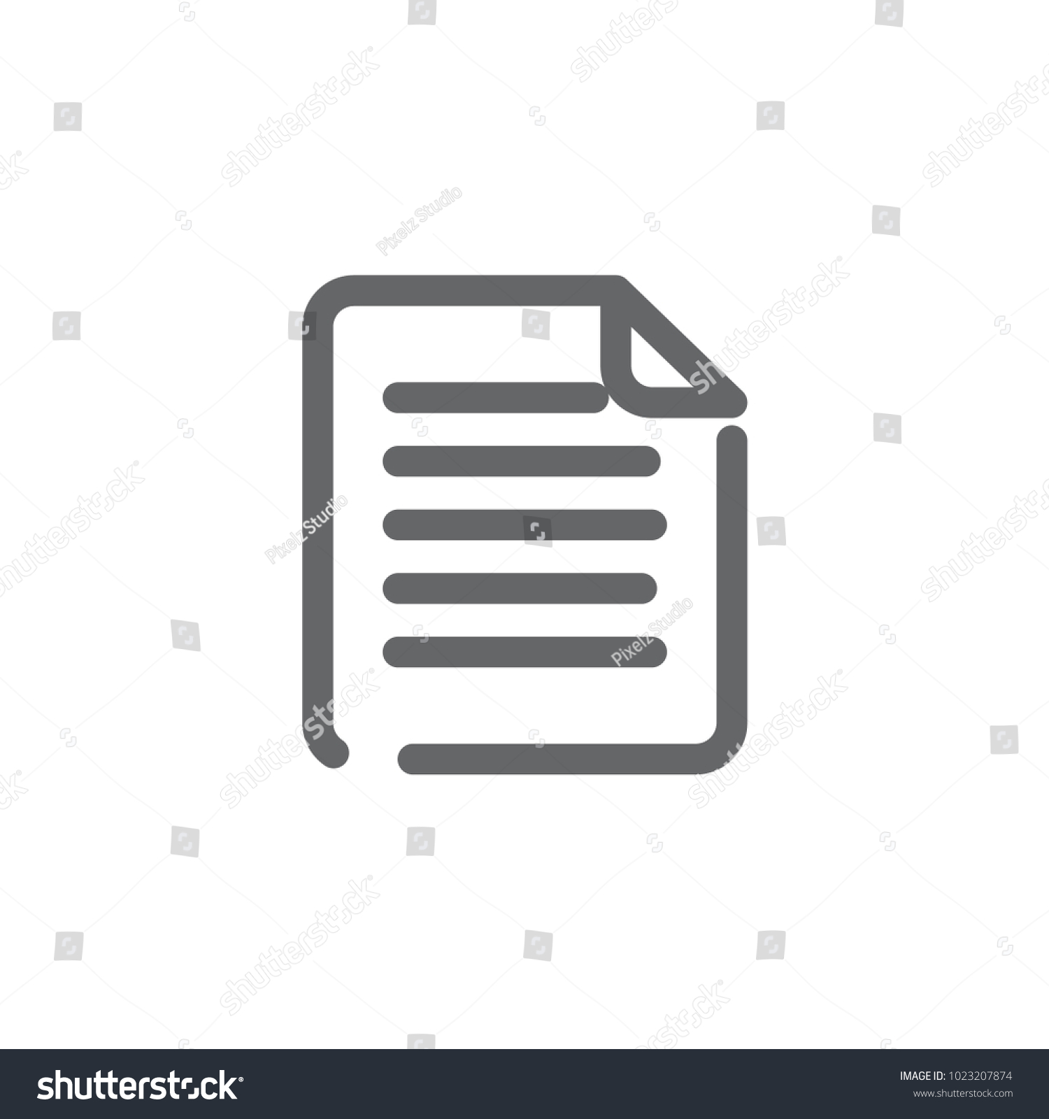 Document Outline Icon Stock Vector (Royalty Free) 1023207874 | Shutterstock