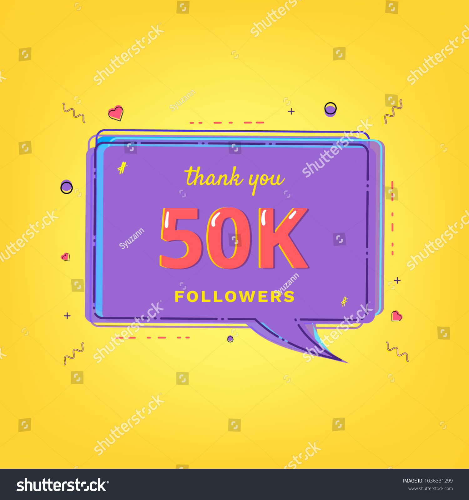 50k Followers Thank You Message Speech Stock Vector (Royalty Free ...