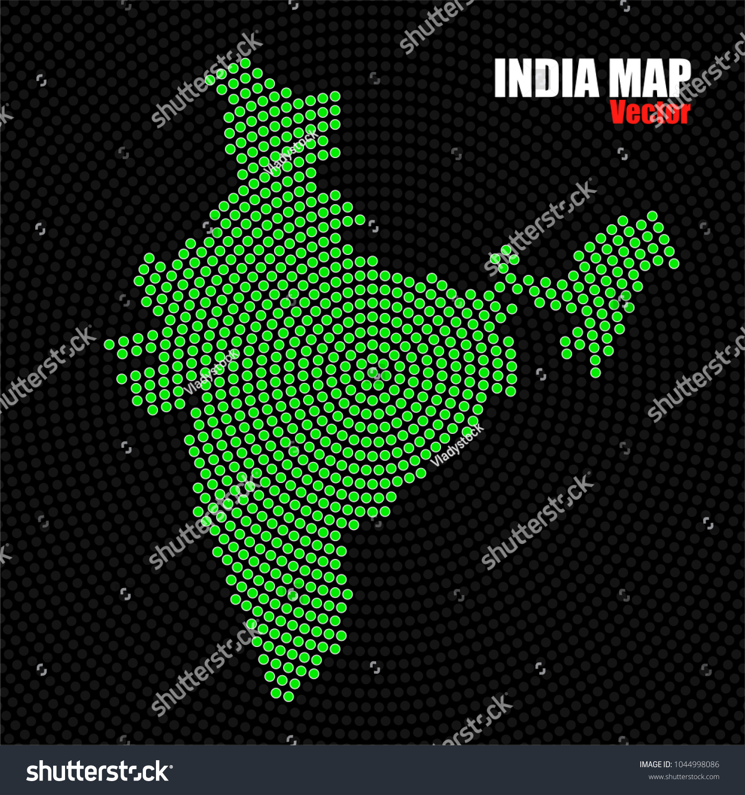 Abstract India Map Radial Dots Halftone Stock Vector (Royalty Free ...