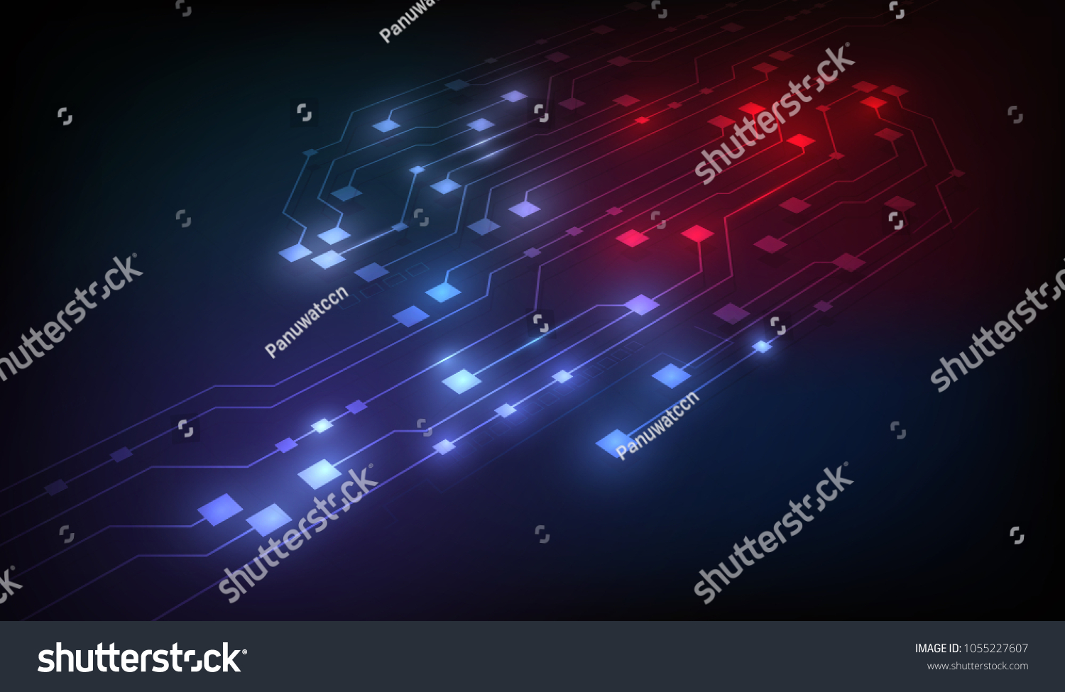 Abstract Circuit Networking Blockchain Concept Background Stock Vector Royalty Free 1055227607