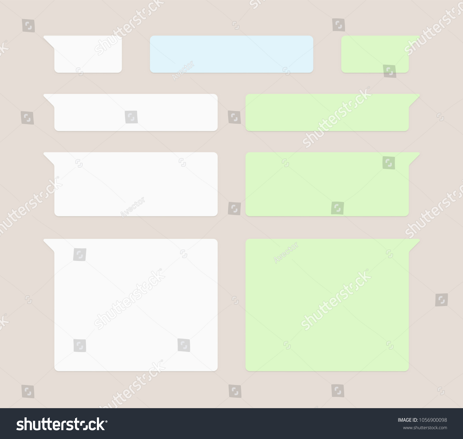 Message Bubbles Chat Vector Icons Vector Stock Vector Royalty Free 1056900098 Shutterstock