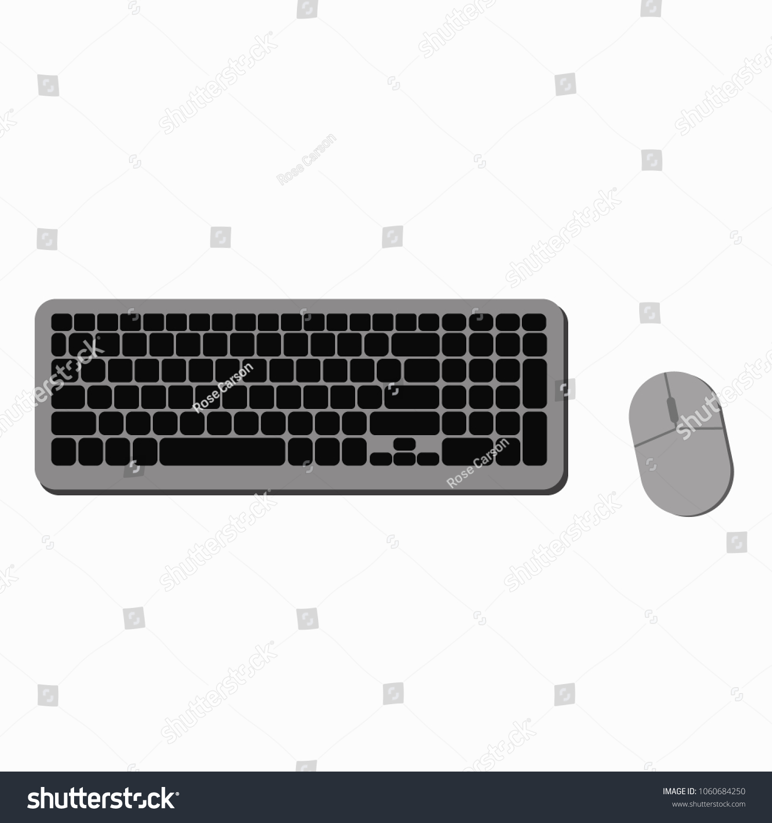 Computer Keyboard Mouse Vector Illustration: เวกเตอร์สต็อก (ปลอดค่าลิขสิทธิ์) 1060684250 ...