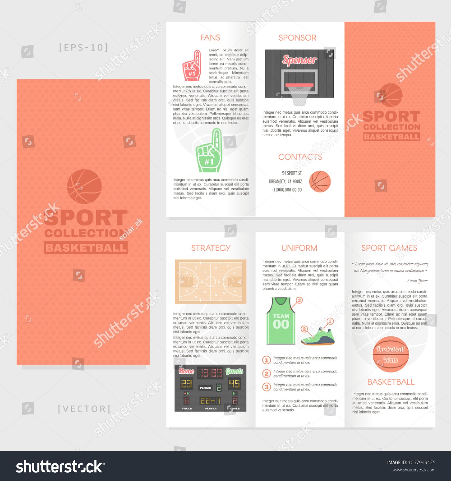 Tri Fold Brochure Template Shirts Royalty-Free Images, Stock Photos ...