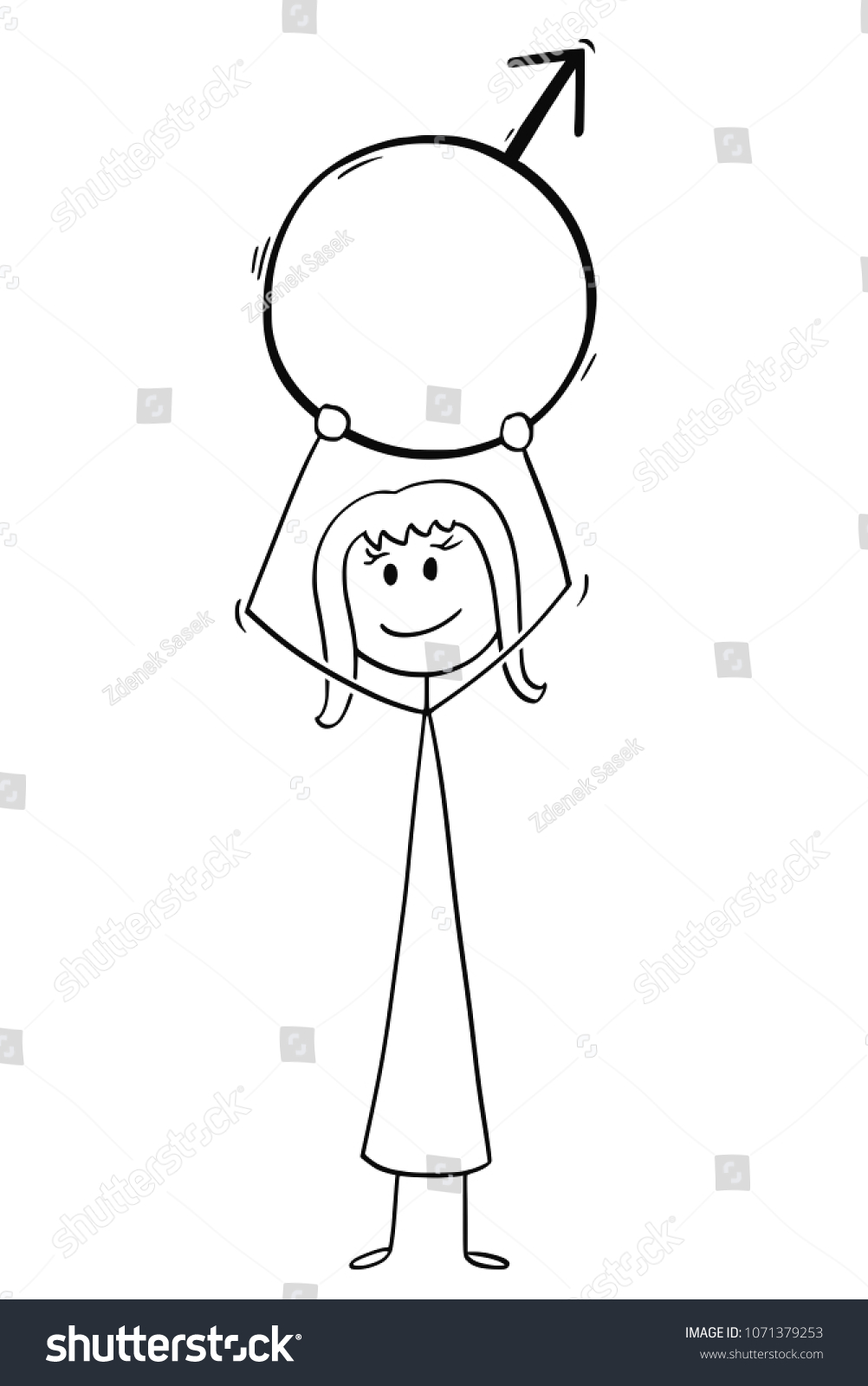 Cartoon Stick Man Drawing Conceptual Illustration Stock Vector Royalty Free 1071379253