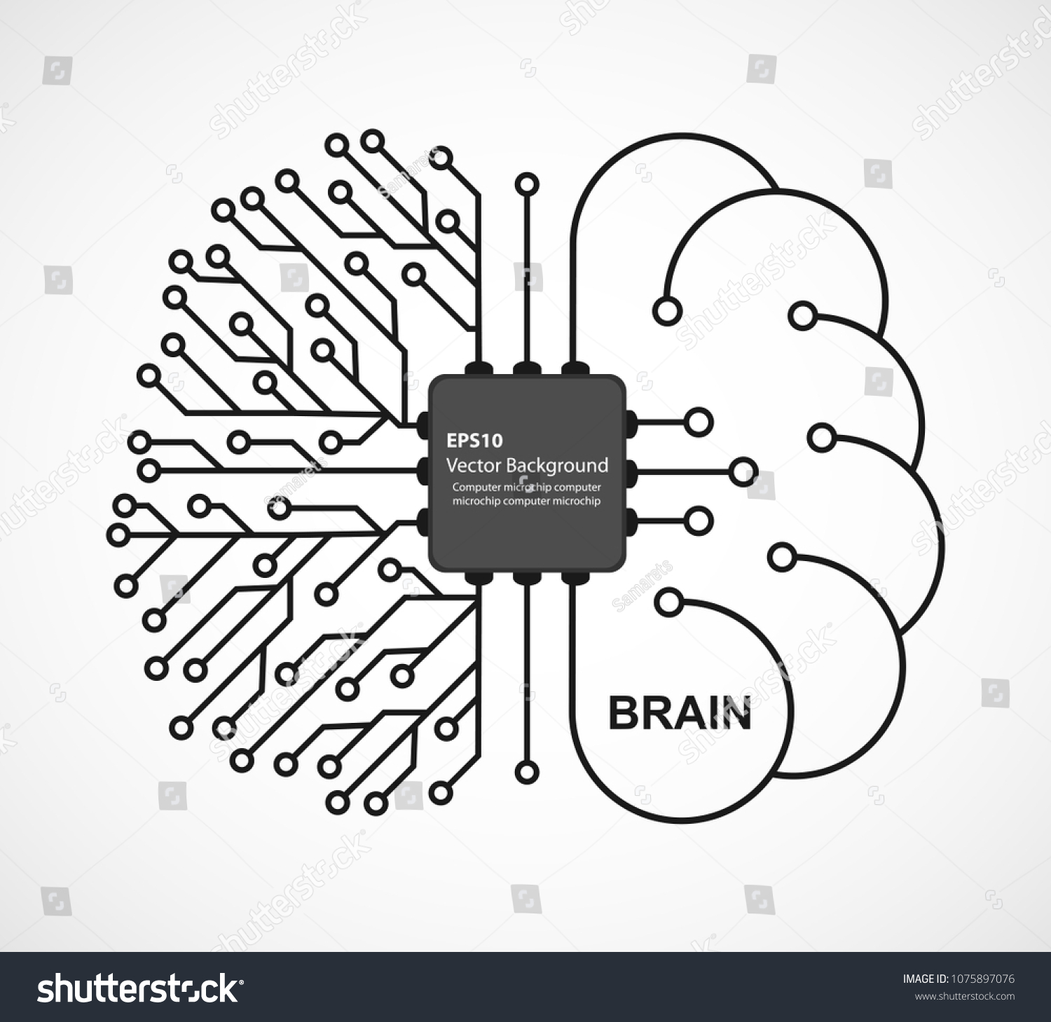 Machine Learning Artificial Intelligence Technological Background Stock ...