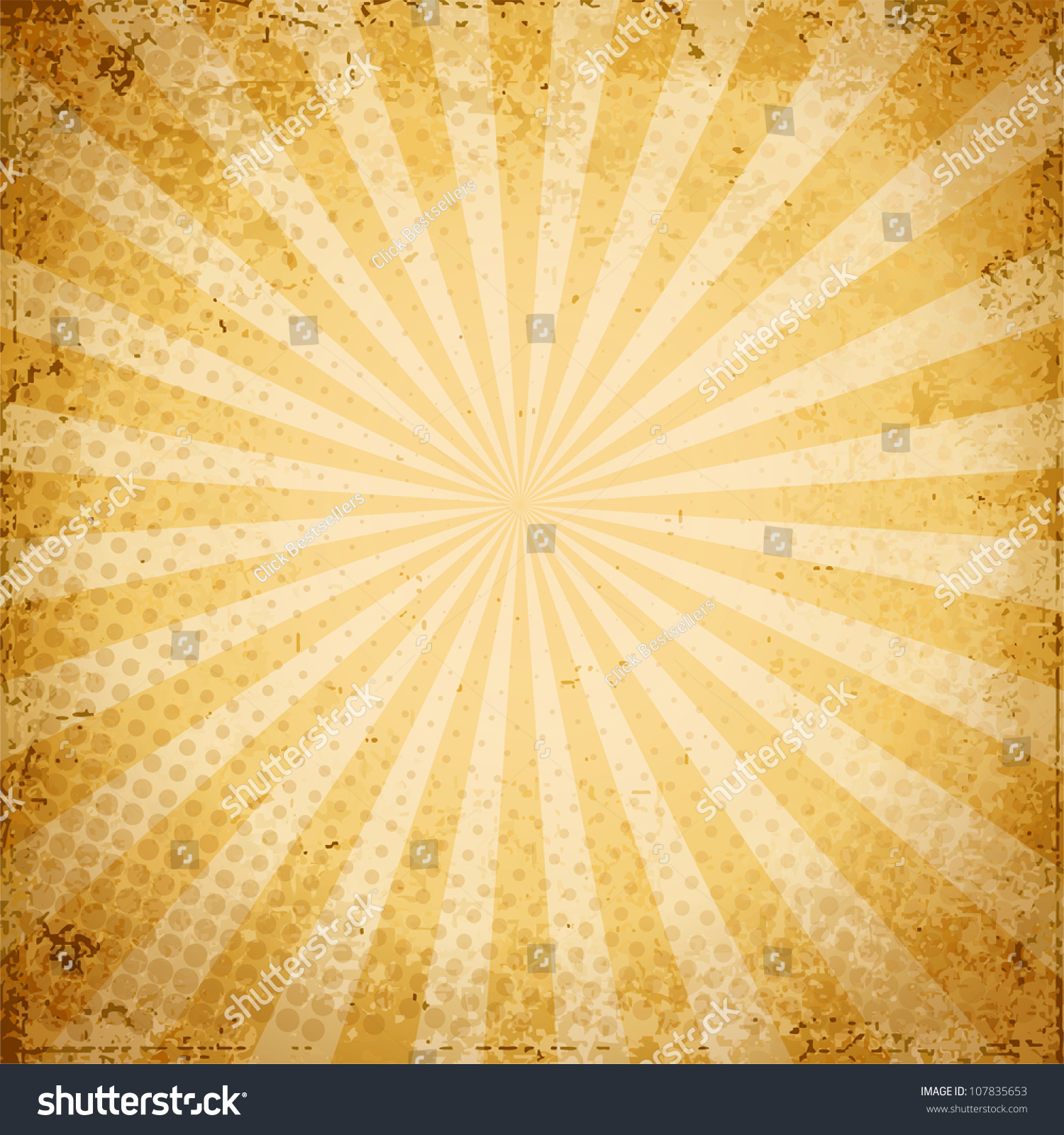 Vintage Background Retro Burst Stock Vector (Royalty Free) 107835653 ...
