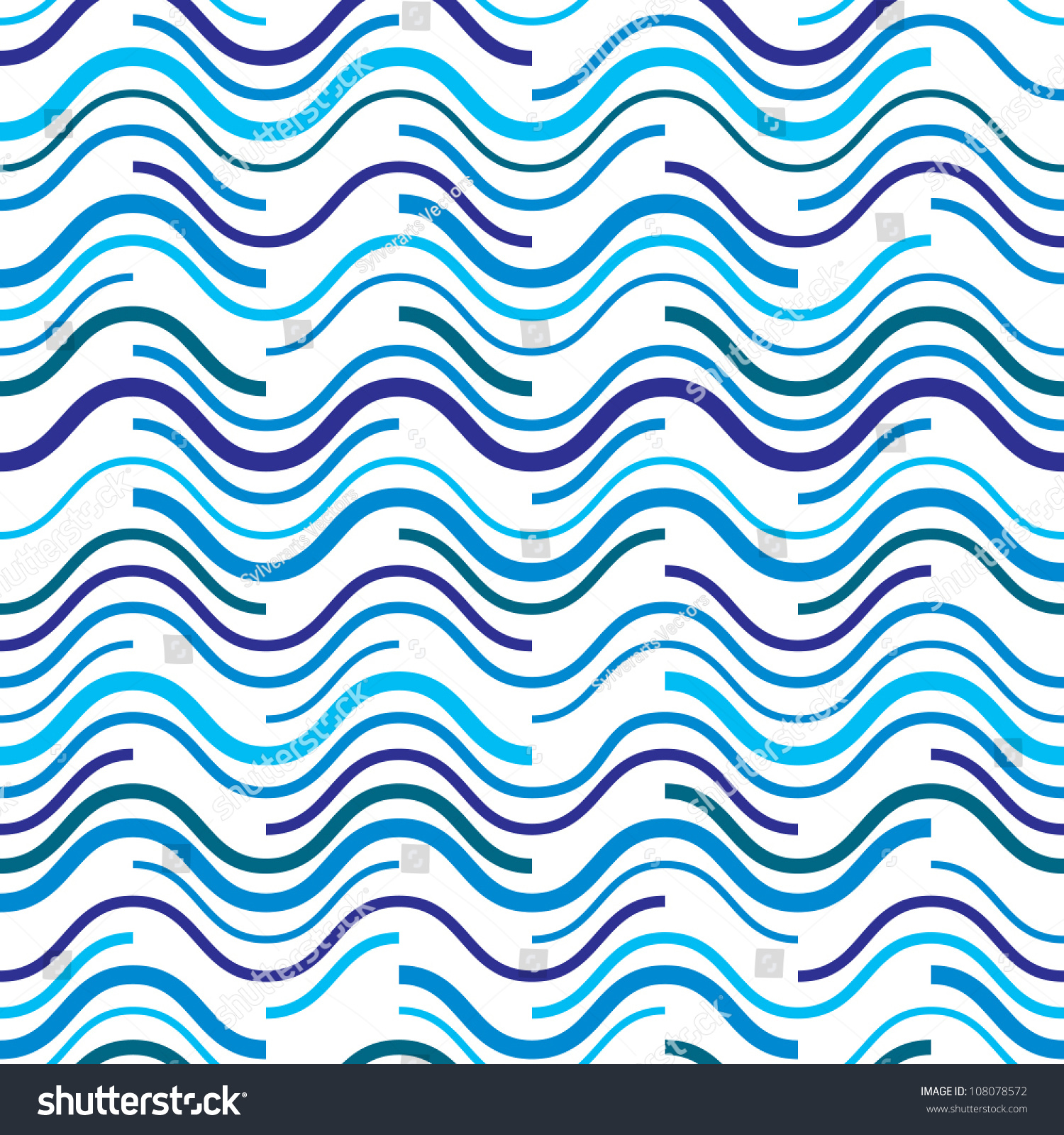 Wavy Lines Seamless Pattern Vector Background Stock Vector (Royalty ...