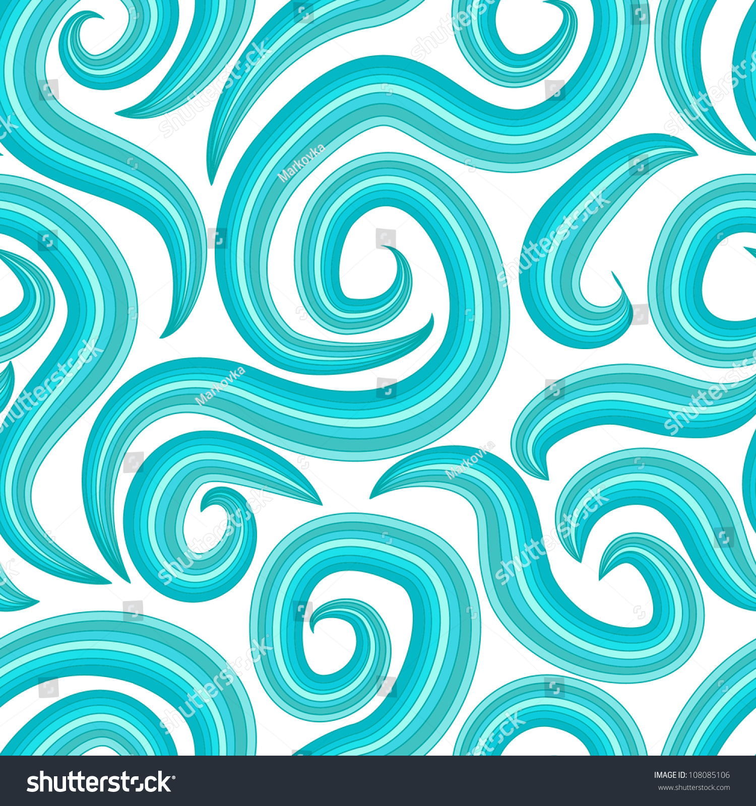 Wave Pattern Seamlessly Tiling Seamless Wave Stock Vector (Royalty Free ...