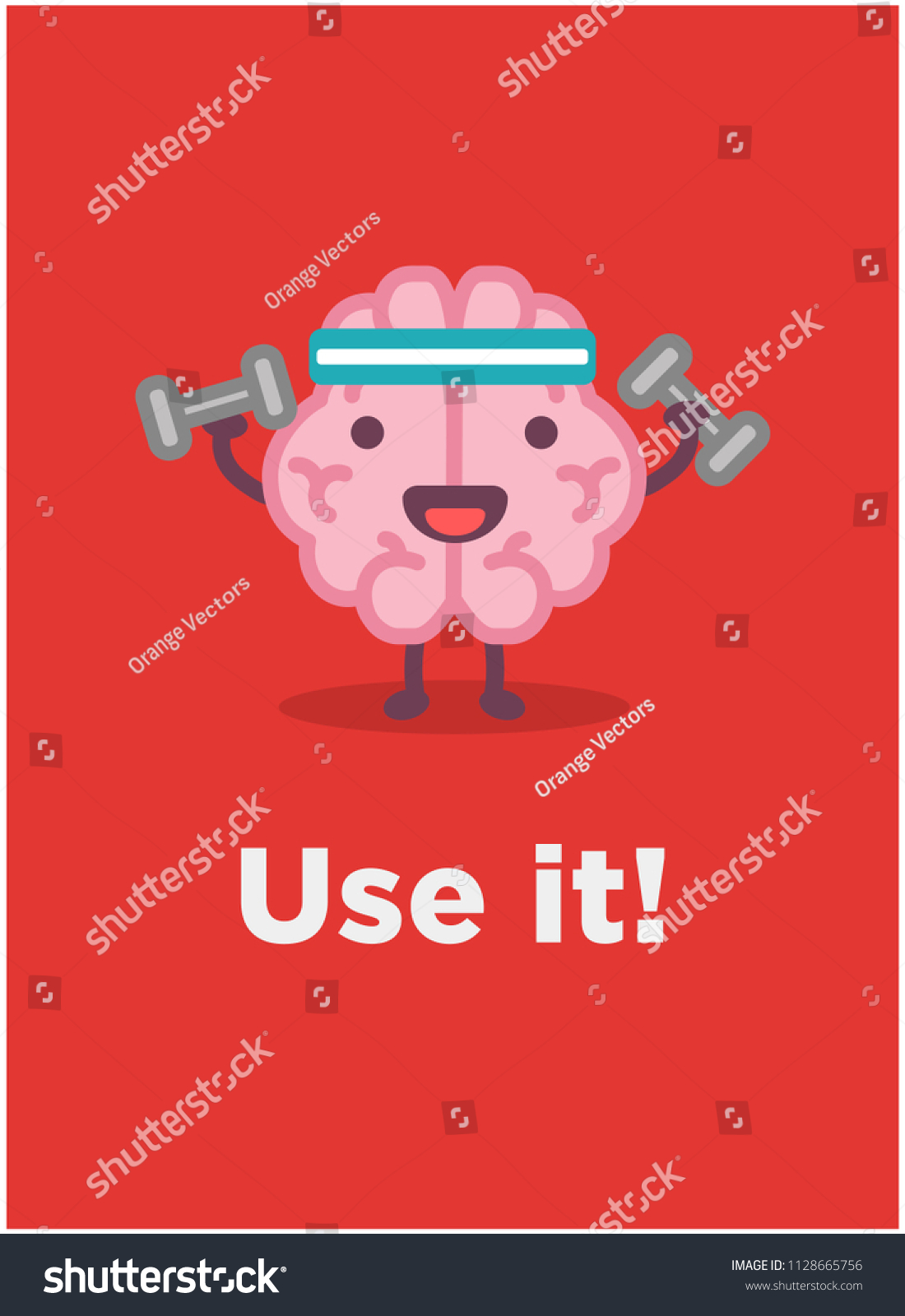 Use Poster Design Brain Cartoon Vector Stock Vector (Royalty Free ...