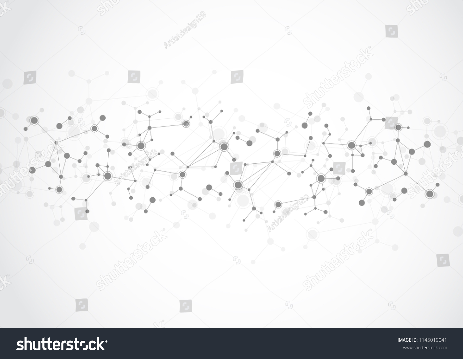 Molecular Structure Abstract Tech Background Medical Stock Vector Royalty Free 1145019041