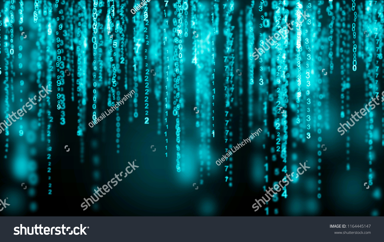 Digital Background Blue Matrix Binary Computer Stock Illustration ...
