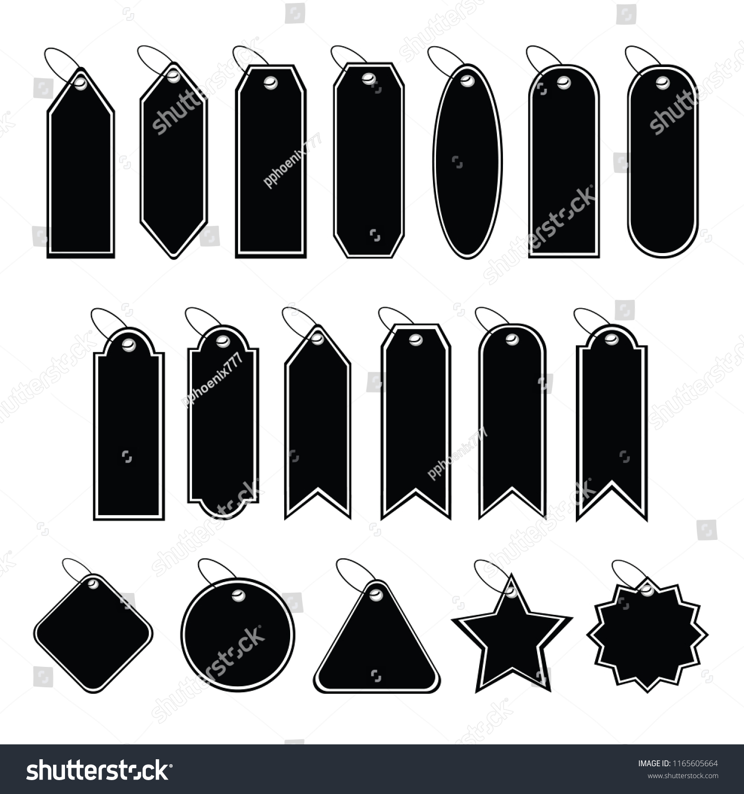 Price Tag Label Different Shape Collections Stock Vector (Royalty Free ...