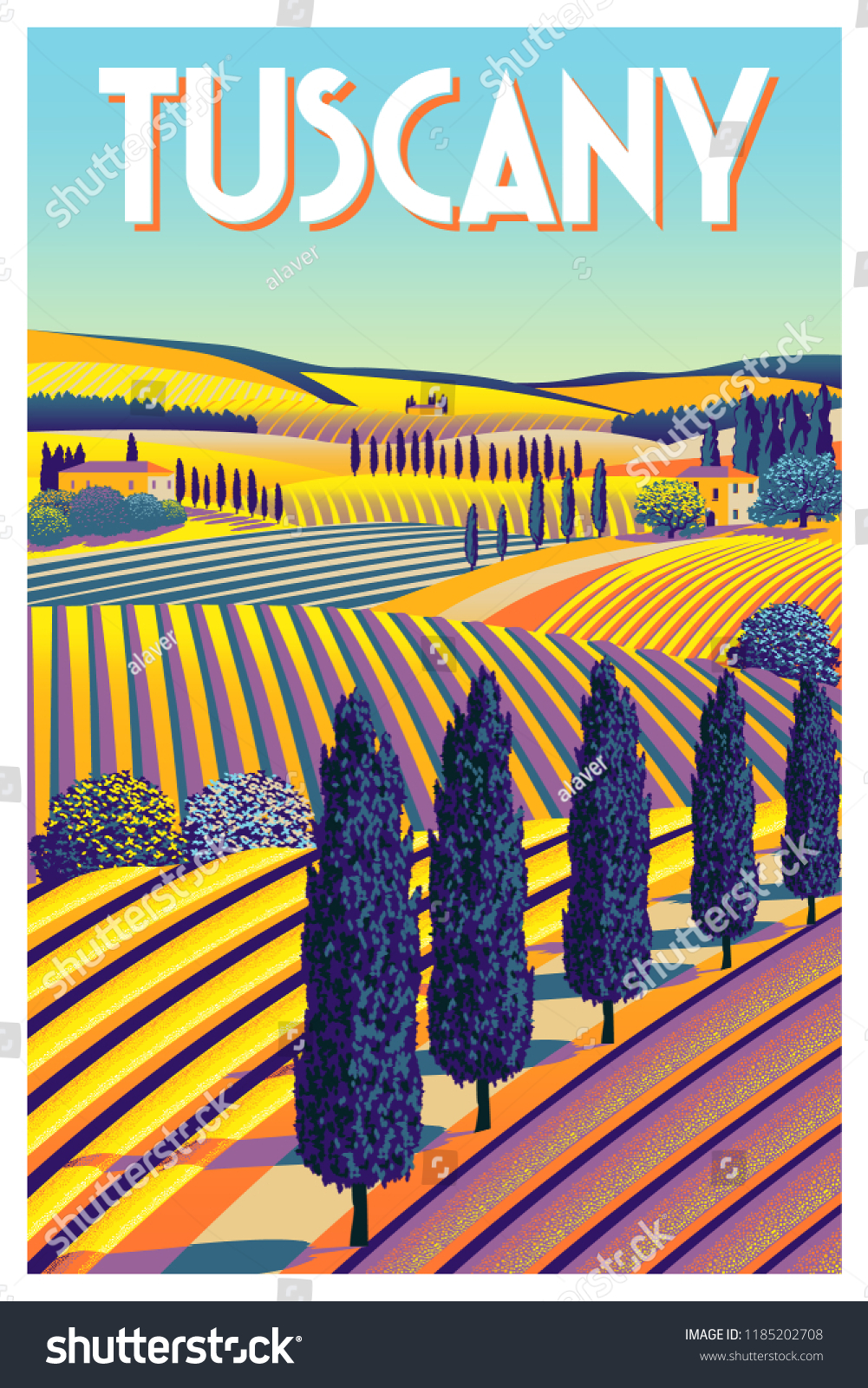 Country Road Tuscany: Over 526 Royalty-Free Licensable Stock Illustrations & Drawings | Shutterstock