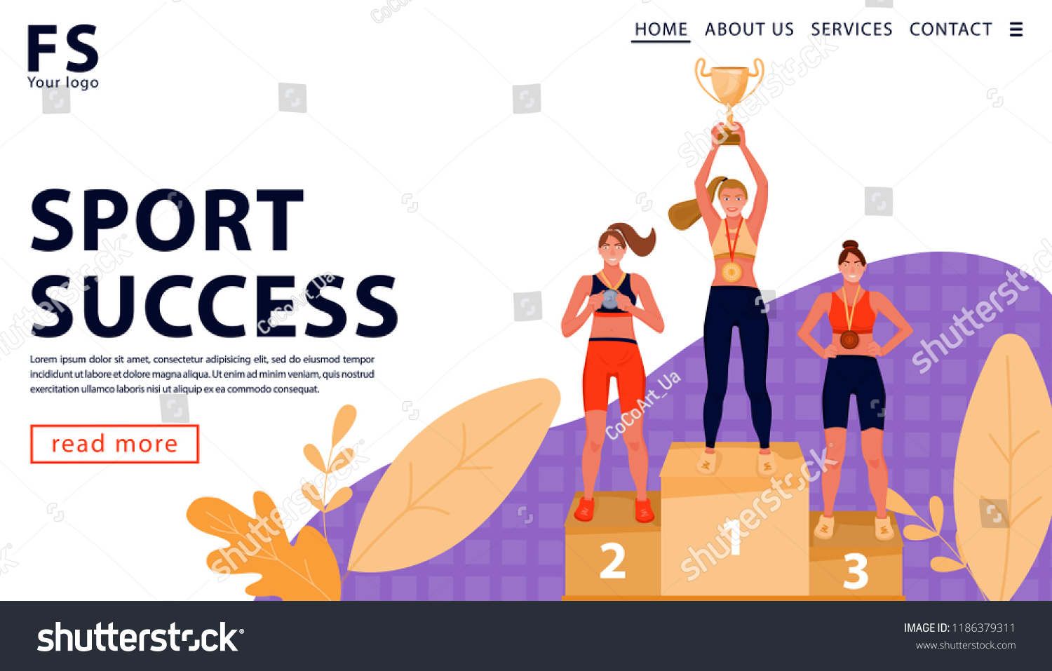 Sport Award Concept Ceremony Awarding Trophy Stock Vector (Royalty Free ...