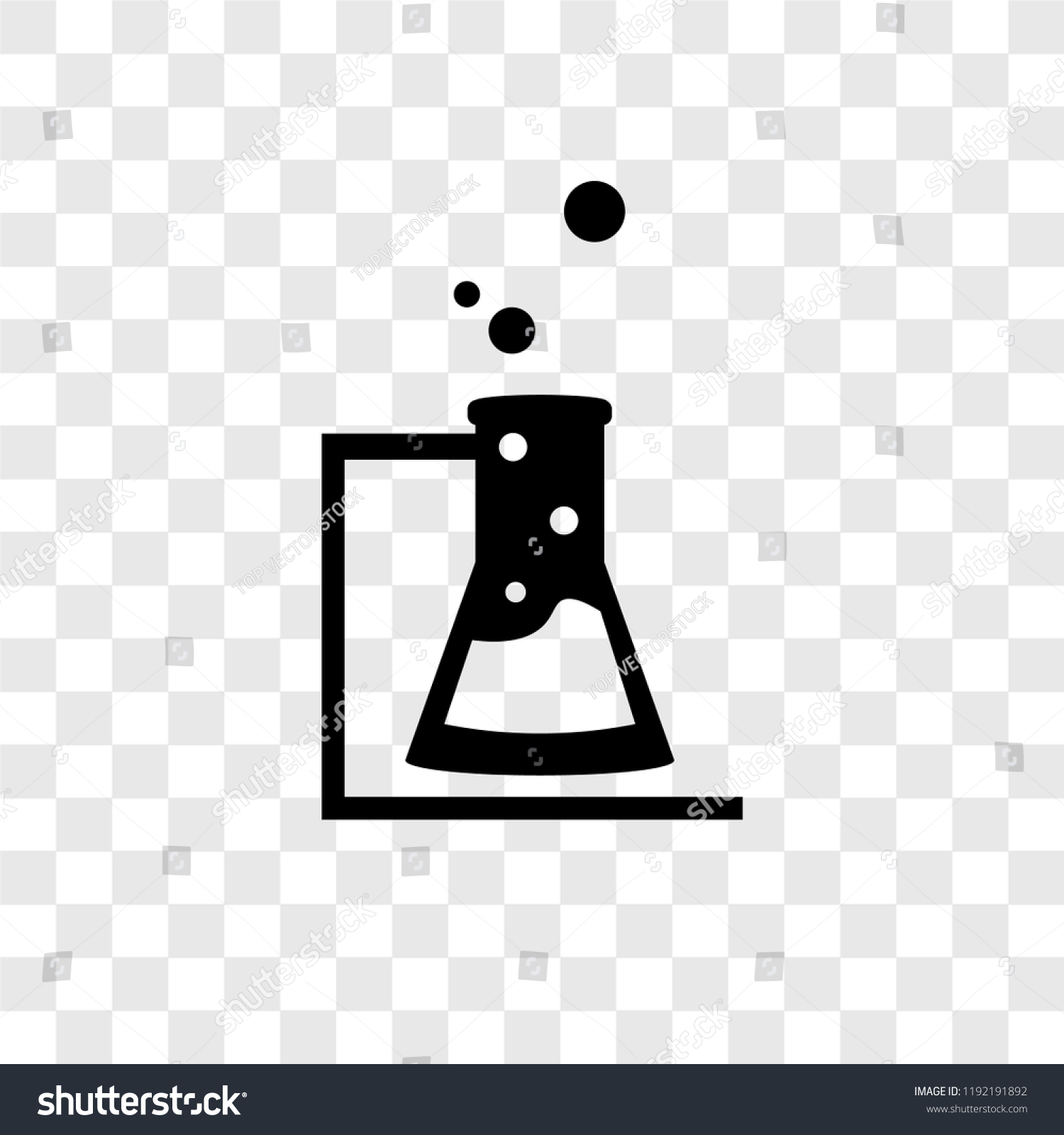 Flask Vector Icon Isolated On Transparent Stock Vector (Royalty Free ...