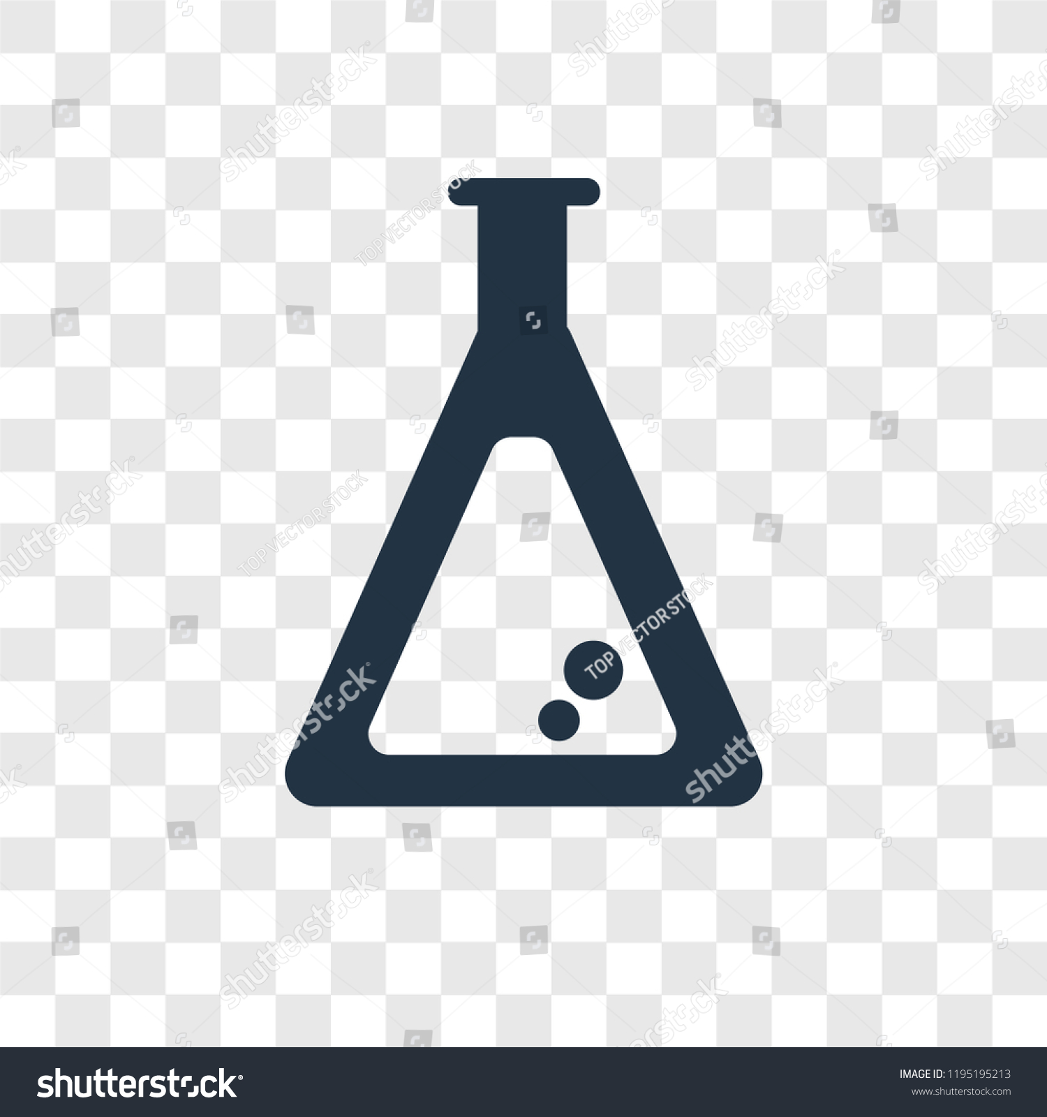 Flask Vector Icon Isolated On Transparent Stock Vector (Royalty Free ...