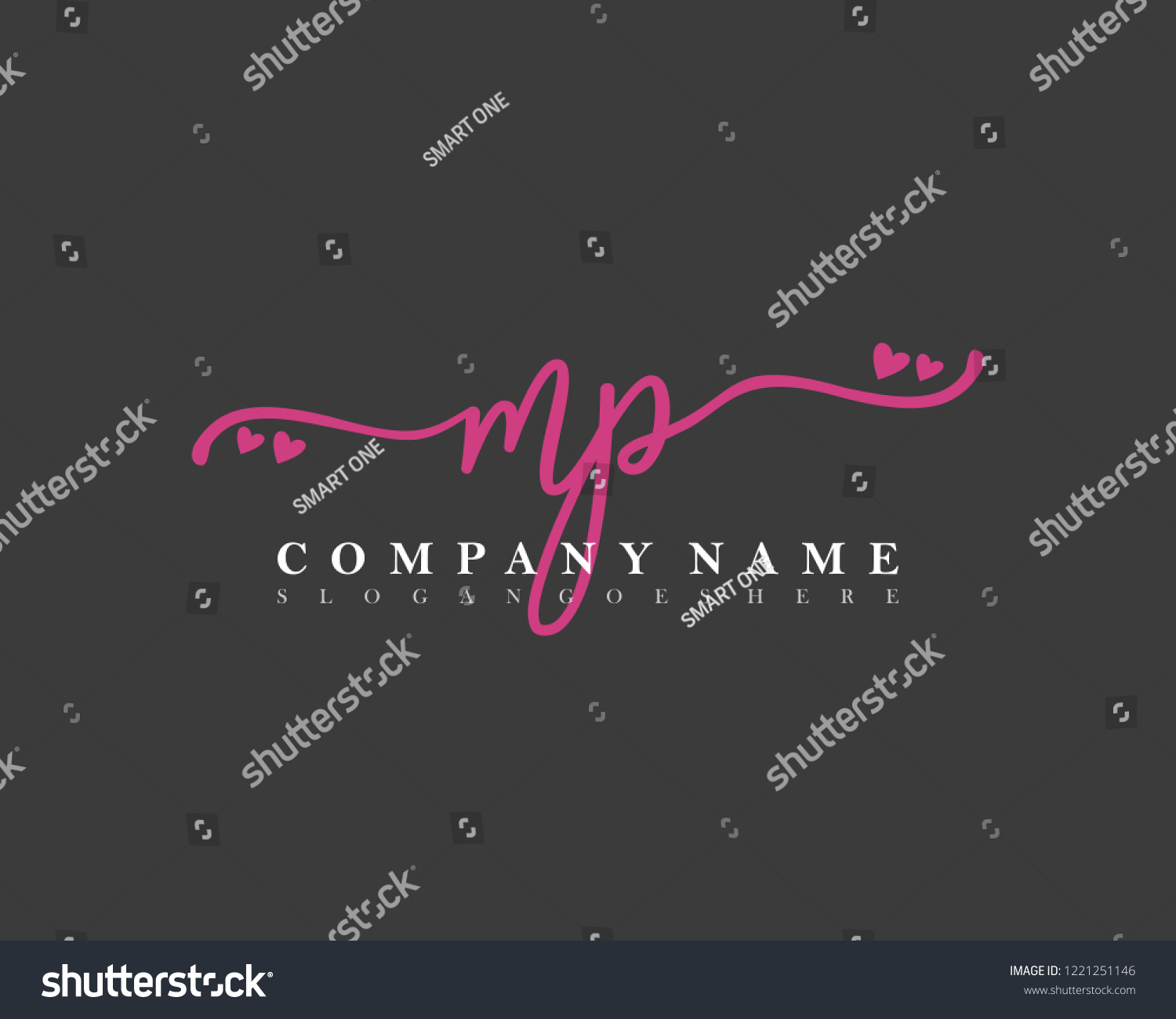 Mp Initial Handwriting Logo Vector Stock Vector (Royalty Free) 1221251146 | Shutterstock