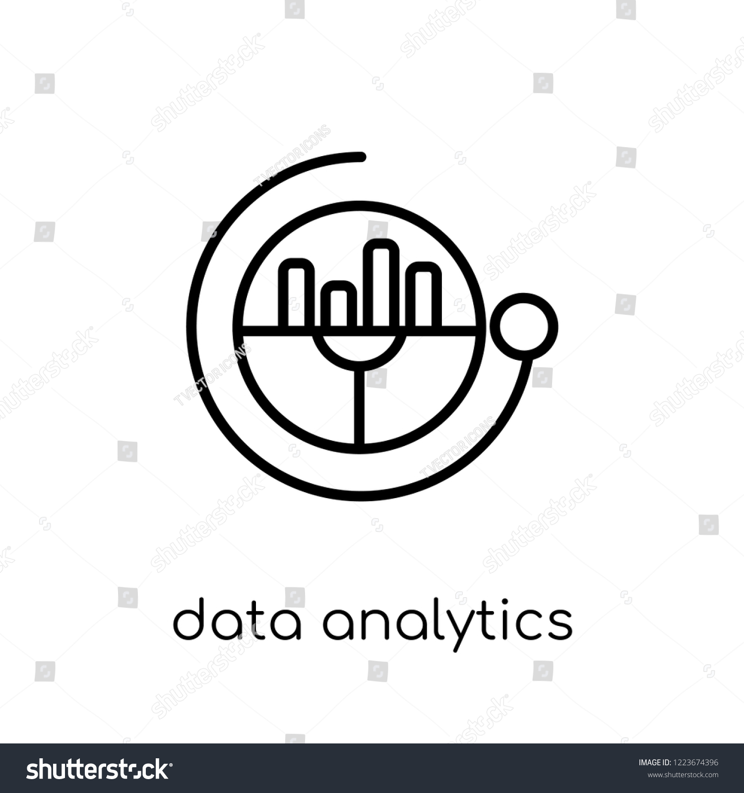 Data Analytics Circular Icon Trendy Modern Stock Vector (Royalty Free) 1223674396 | Shutterstock