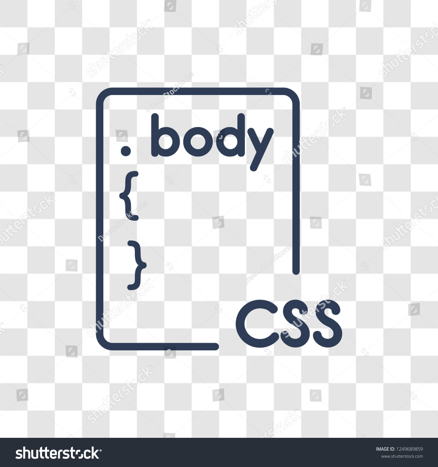 Css Icon Trendy Linear Css Logo Stock Vector (Royalty Free) 1249689859 | Shutterstock