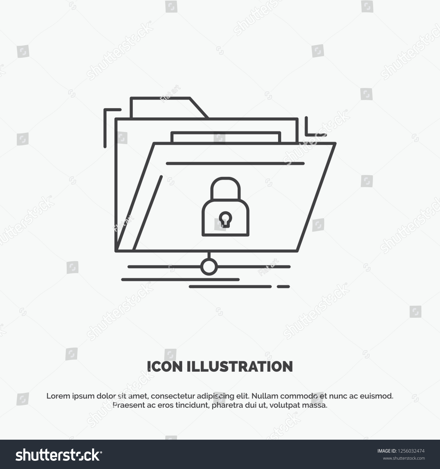 Encryption Files Folder Network Secure Icon Stock Vector Royalty Free 1256032474 Shutterstock