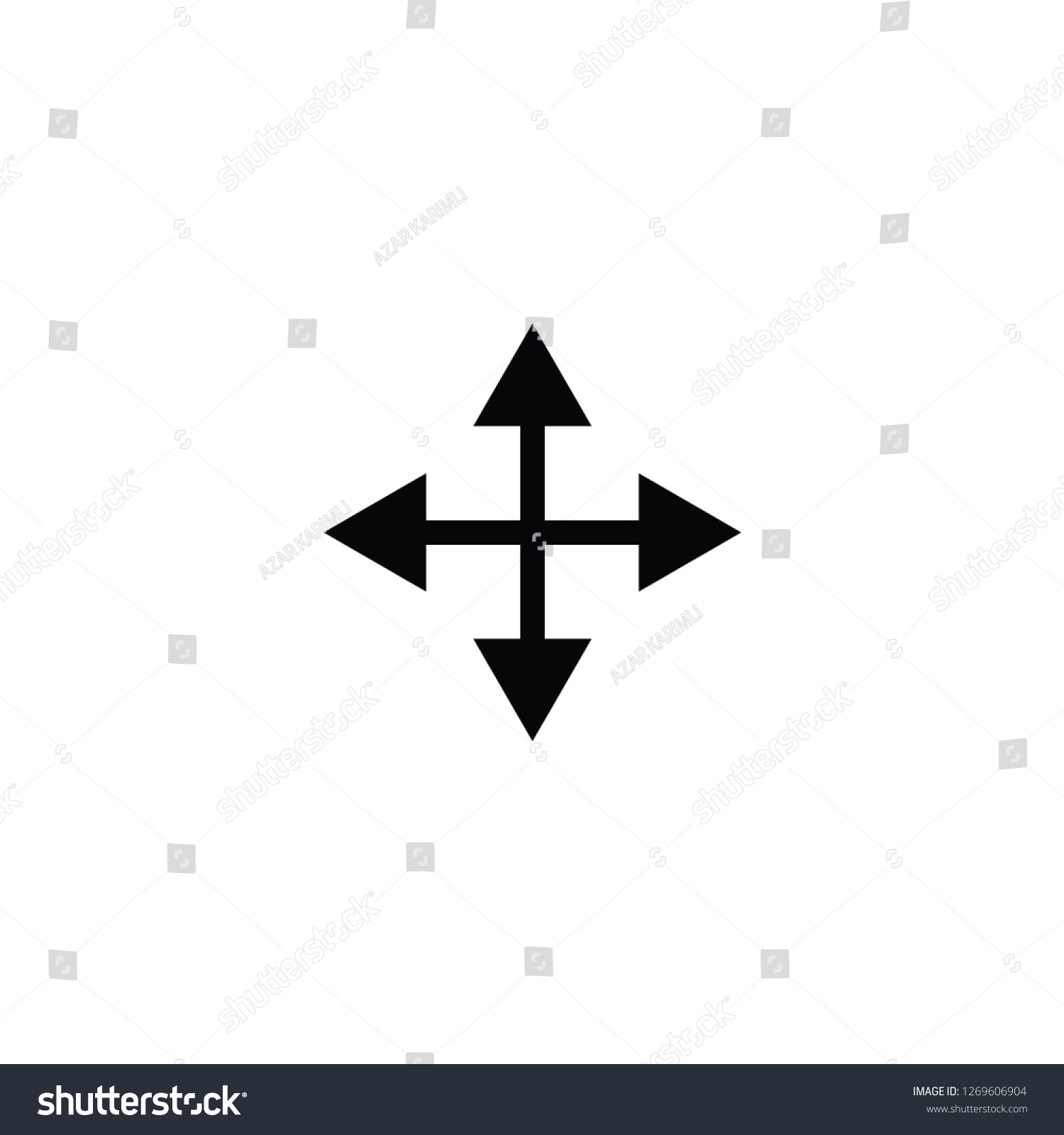 Move Cursor Icon Stock Vector (Royalty Free) 1269606904 | Shutterstock