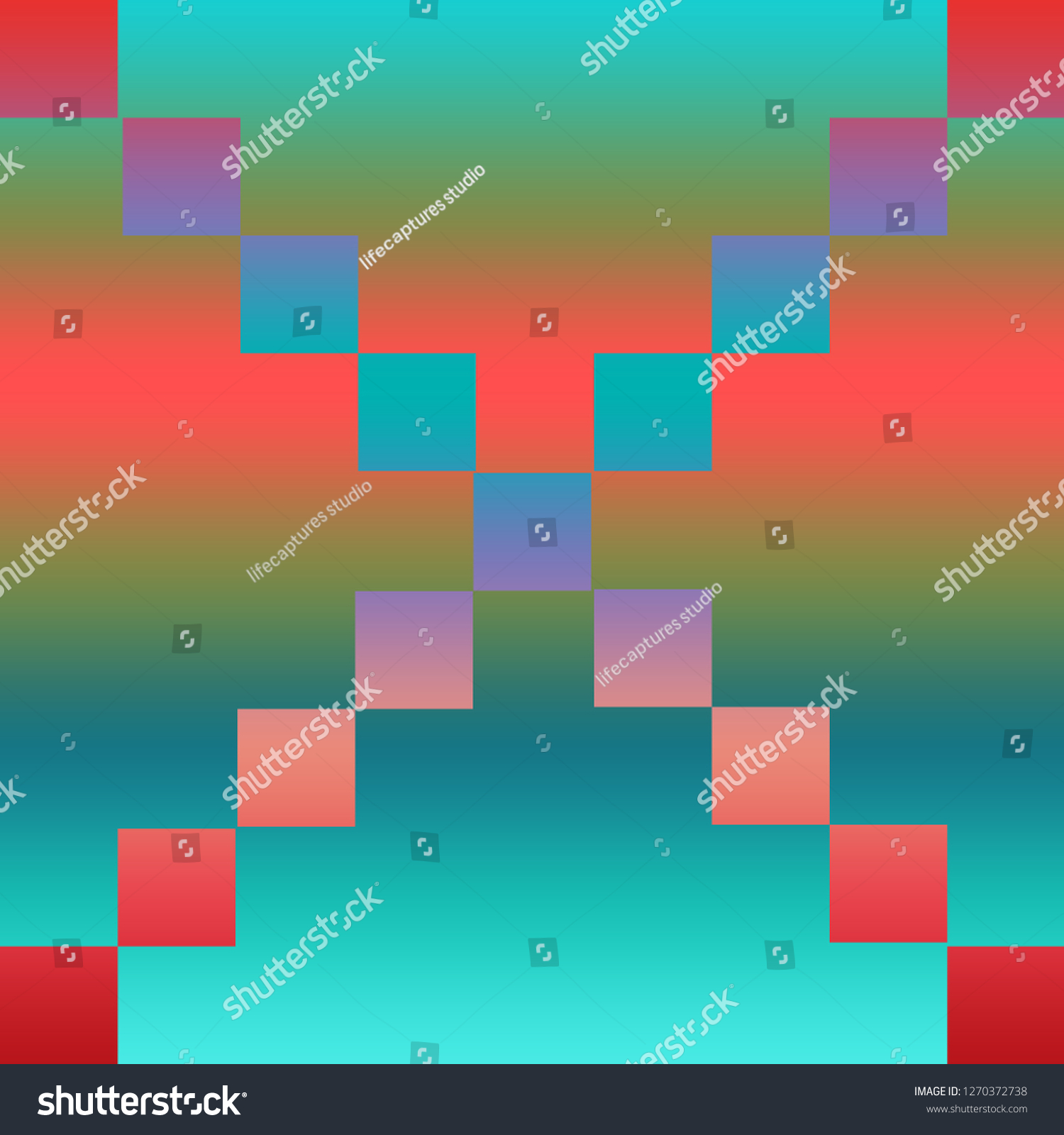 Checkerboard Pattern Gradient Background Multicolored Stock ...