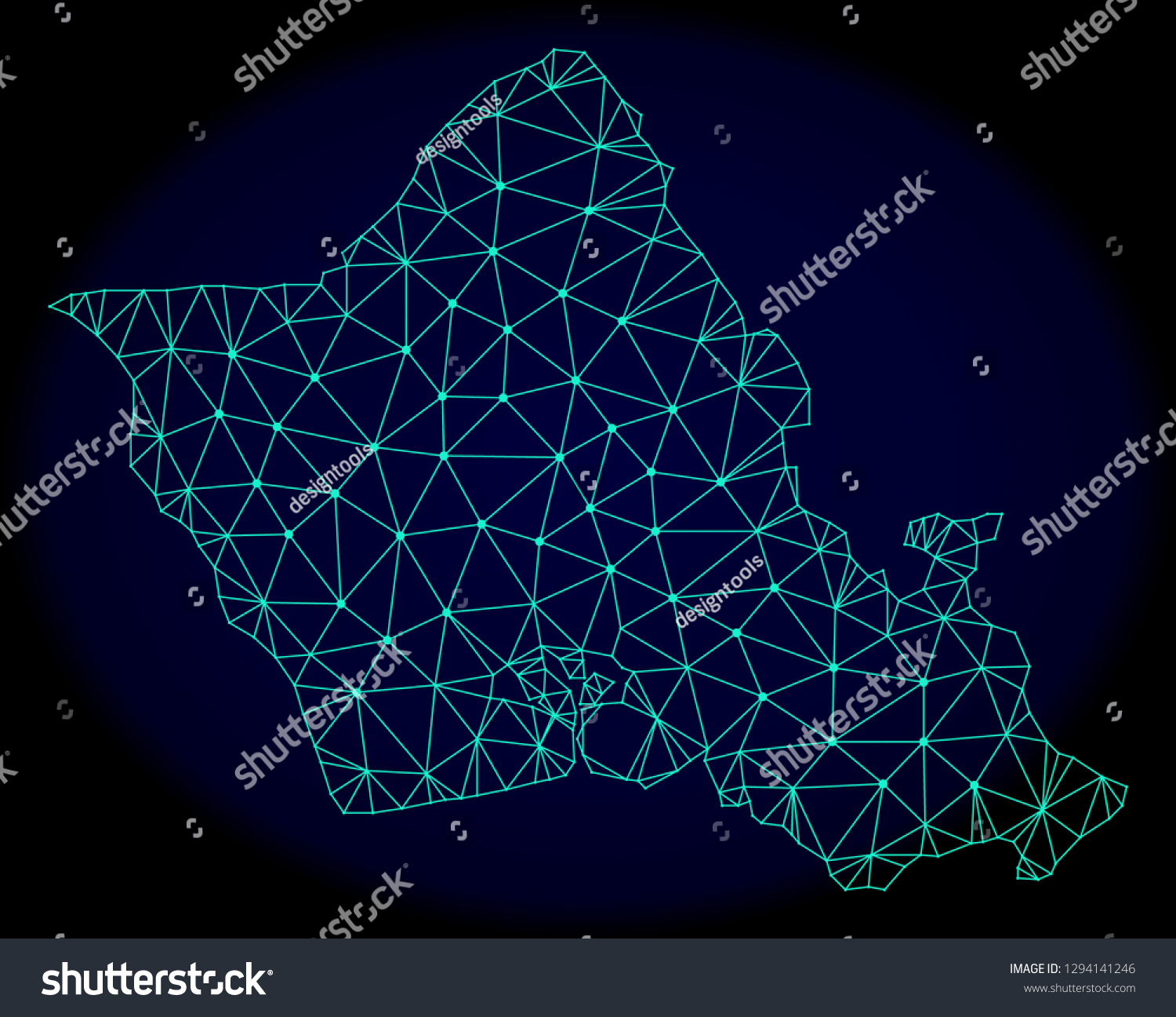 Polygonal Vector Mesh Map Oahu Island Stock Vector (Royalty Free) 1294141246 | Shutterstock