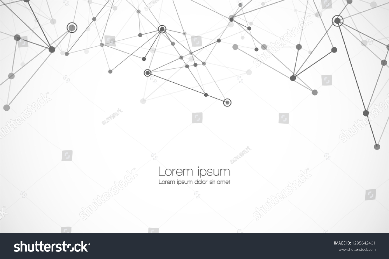 Vector Connect Lines Dots Network Nodes Stock Vector Royalty Free
