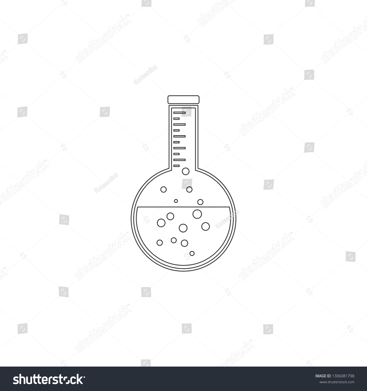 Flask Simple Flat Vector Icon Illustration Stock Vector (Royalty Free ...