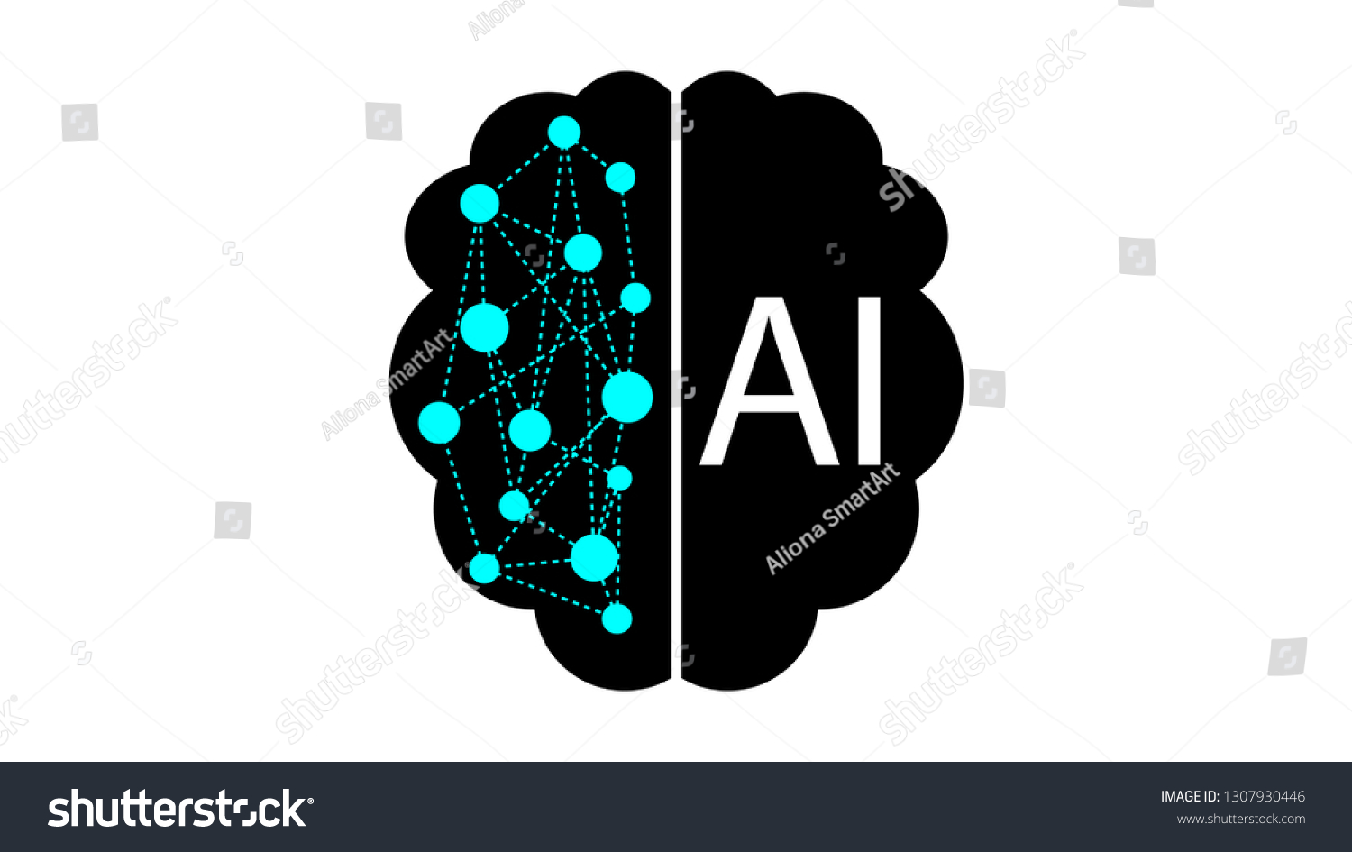 Artificial Intelligence Icon Brain Logo Vector Stock Vector (Royalty ...