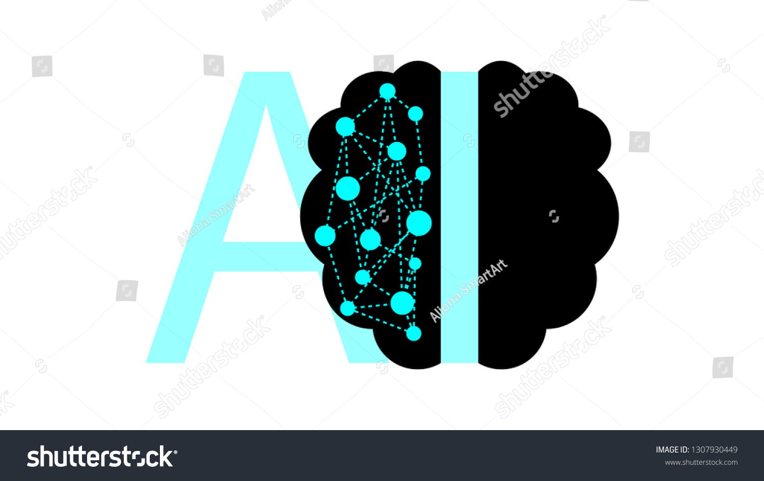 Artificial Intelligence Icon Brain Logo Vector Stock Vector (Royalty ...