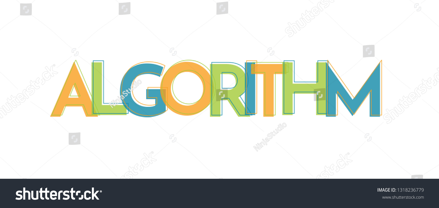 Algorithm Word Concept Algorithm Use Cover Stock Vector Royalty Free