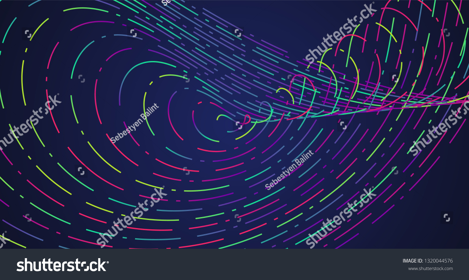 Colorful Neon Dashed Lines Vector Illustration Stock Vector (Royalty ...