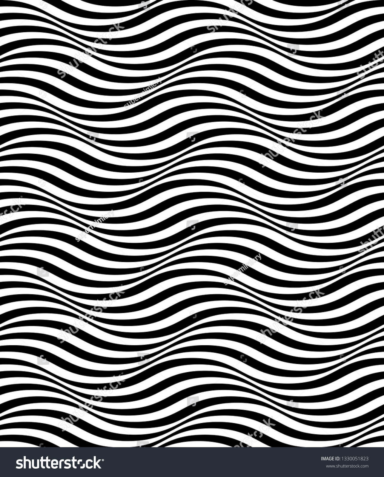 Op Art Monochrome Wave Pattern Seamless Stock Vector (Royalty Free ...