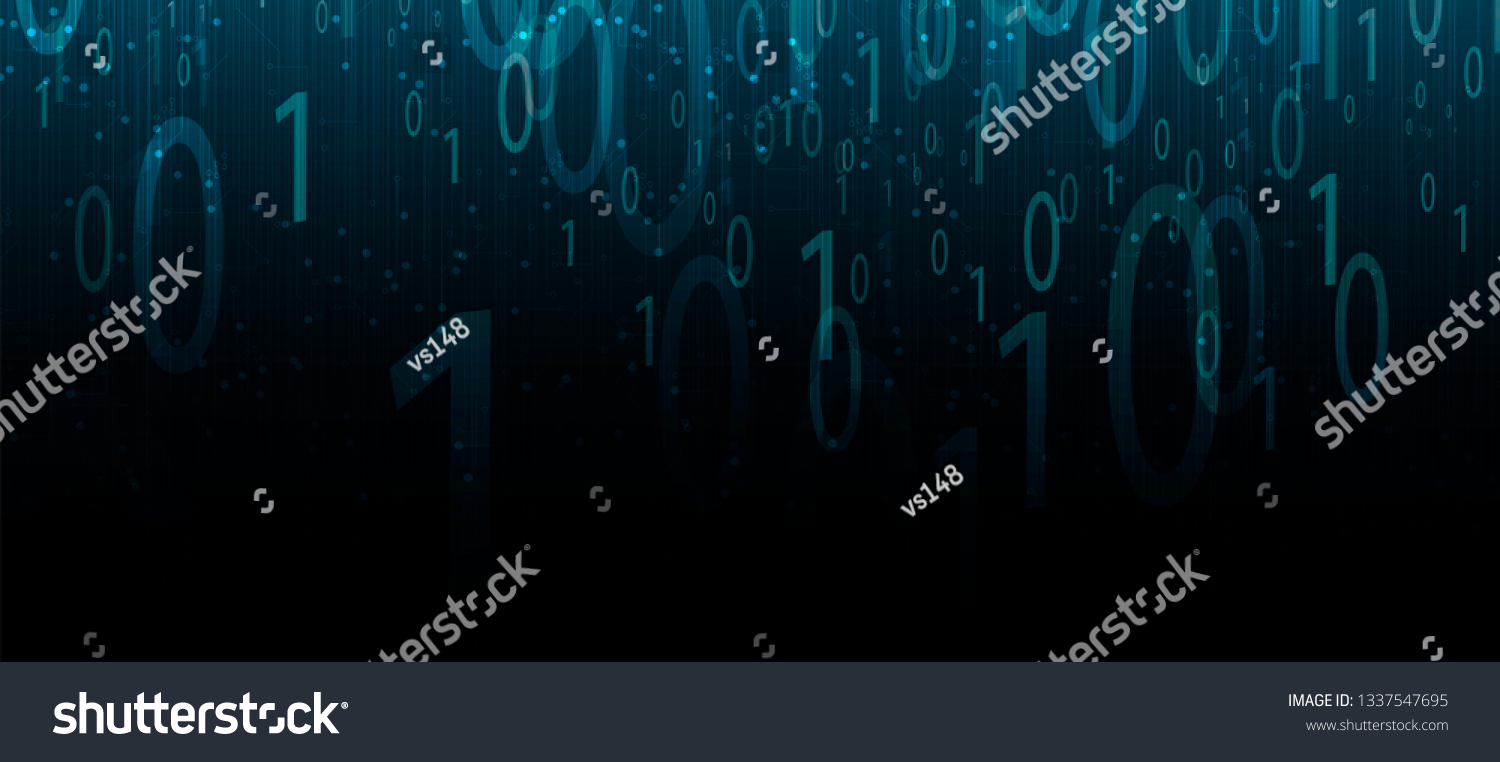 Bytes Binary Code Run Through Network Stock Vector (Royalty Free ...
