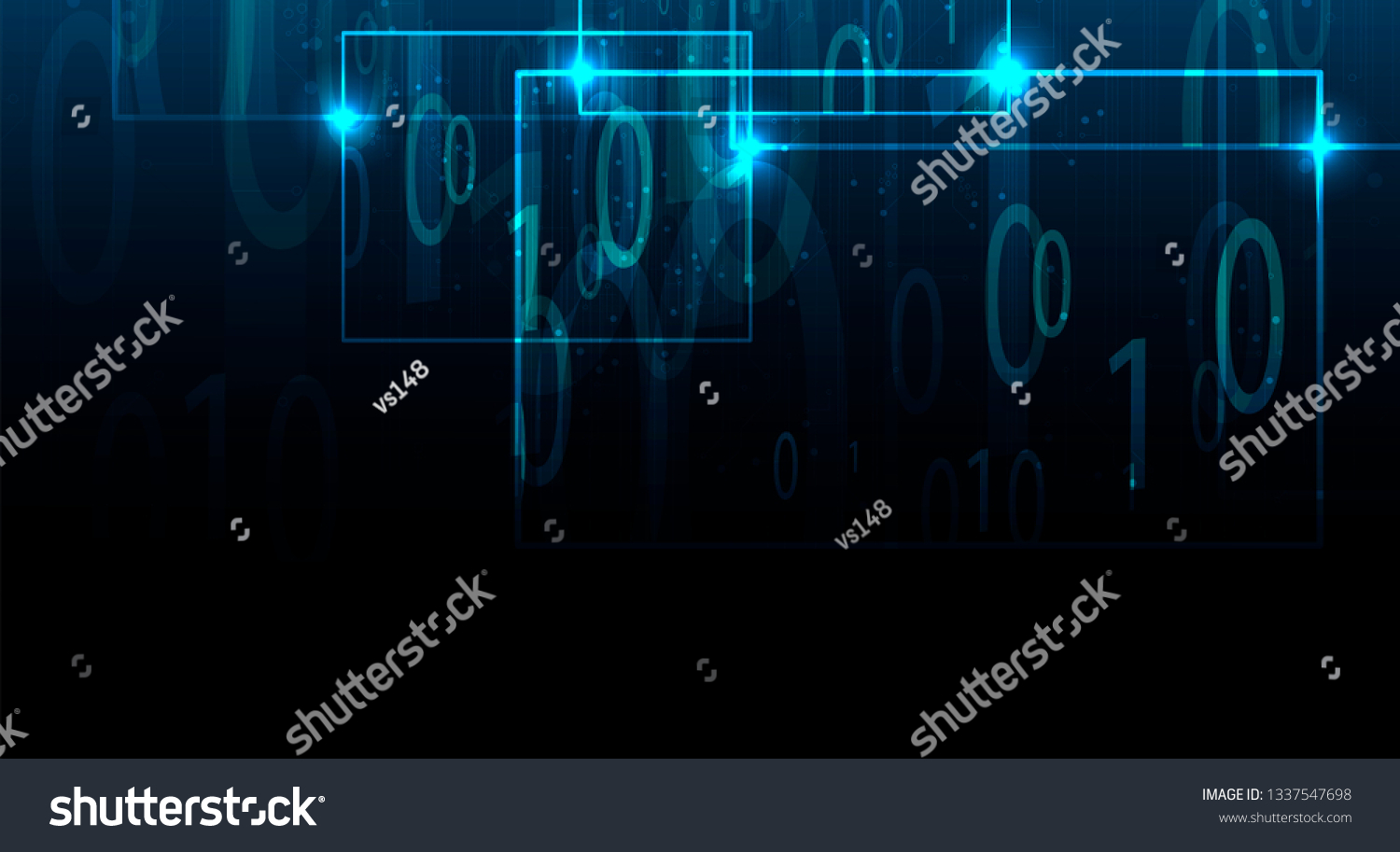 Bytes Binary Code Run Through Network Stock Vector (Royalty Free ...
