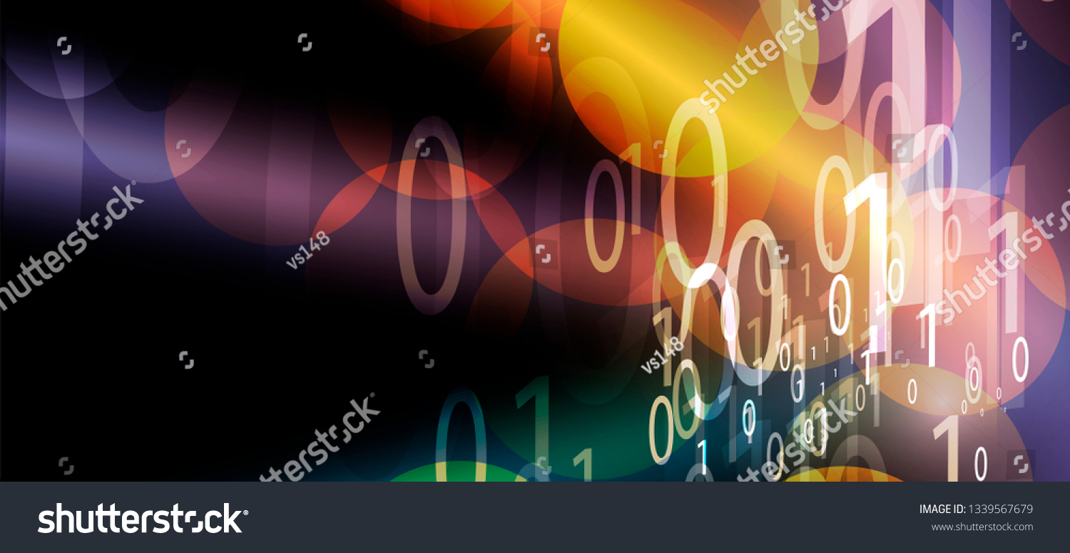 Bytes Binary Code Run Through Network Stock Vector (Royalty Free ...