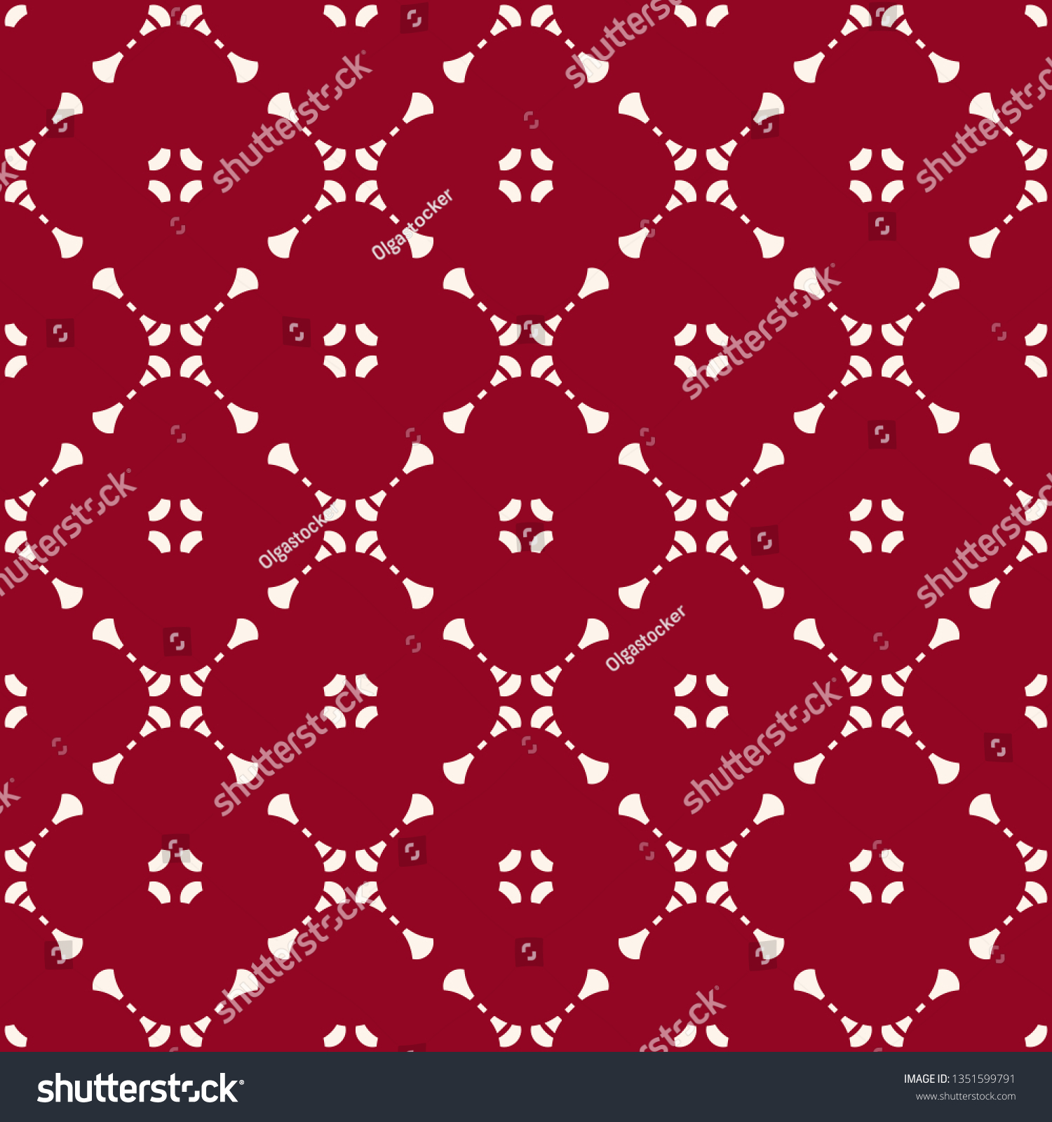 Vector Geometric Floral Seamless Pattern Small Stock Vector (Royalty ...
