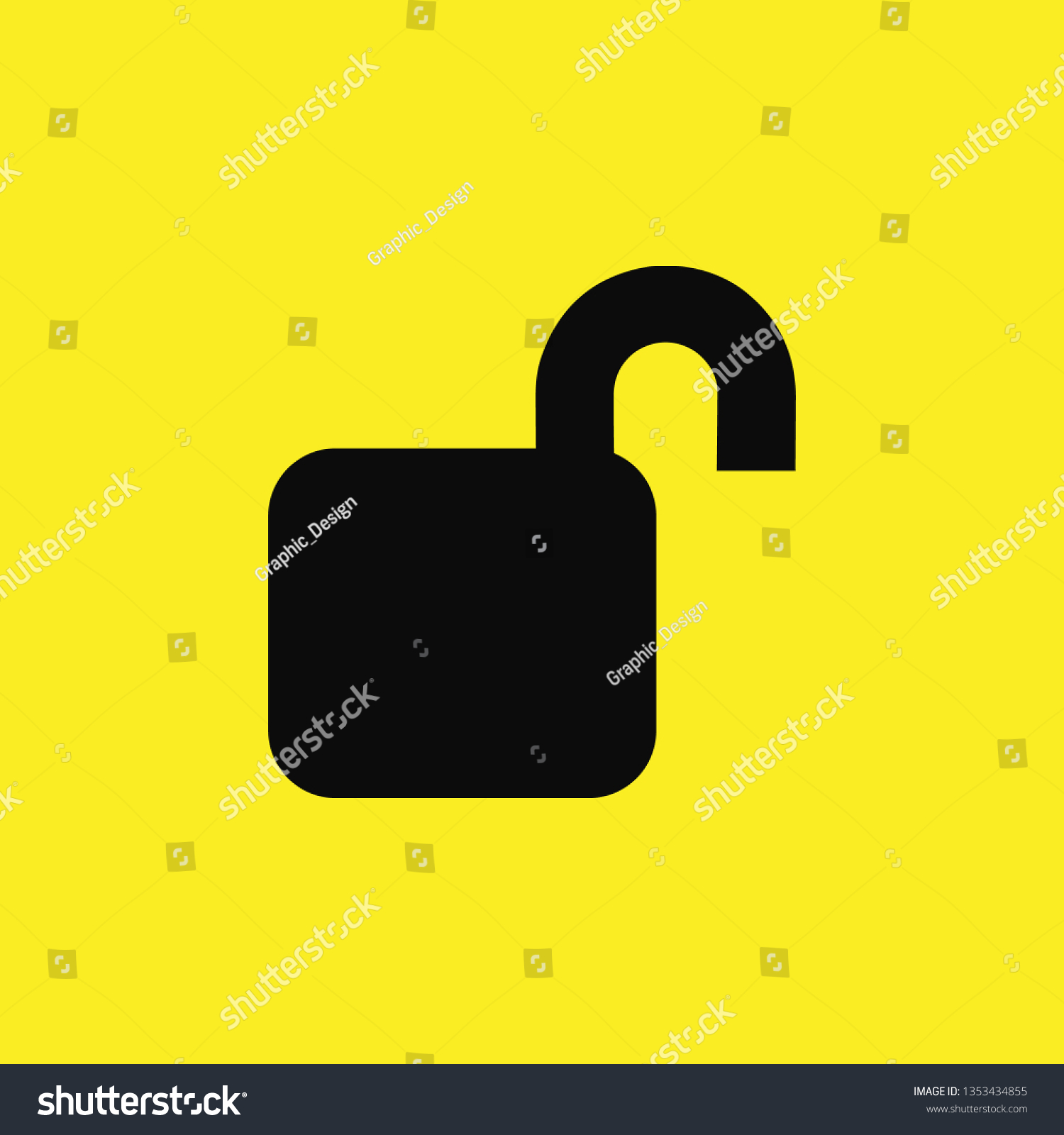 Block Unlock Icon Vector Stock Vector (Royalty Free) 1353434855 ...