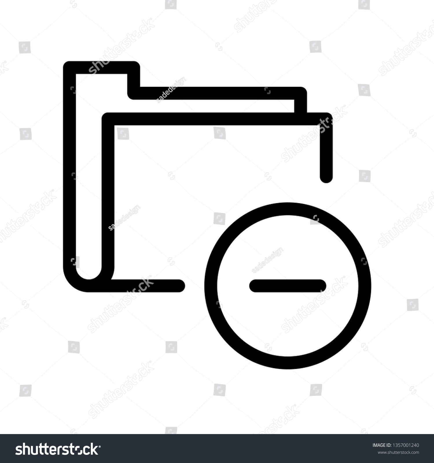 Missing File Folder Icon Stock Vector (Royalty Free) 1357001240 ...