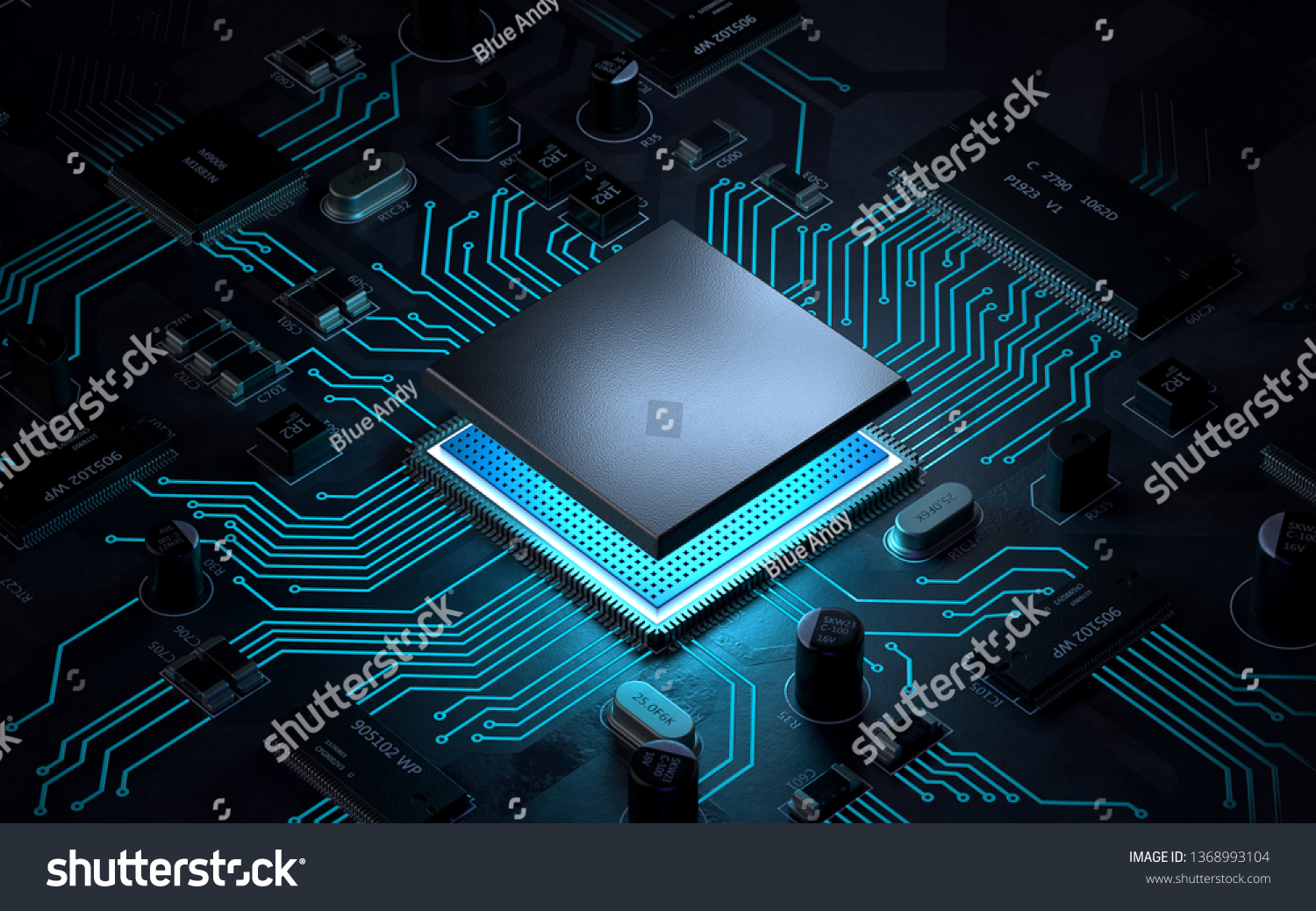 Central Computer Processors Cpu Concept 3d Stock Illustration 1368993104 | Shutterstock