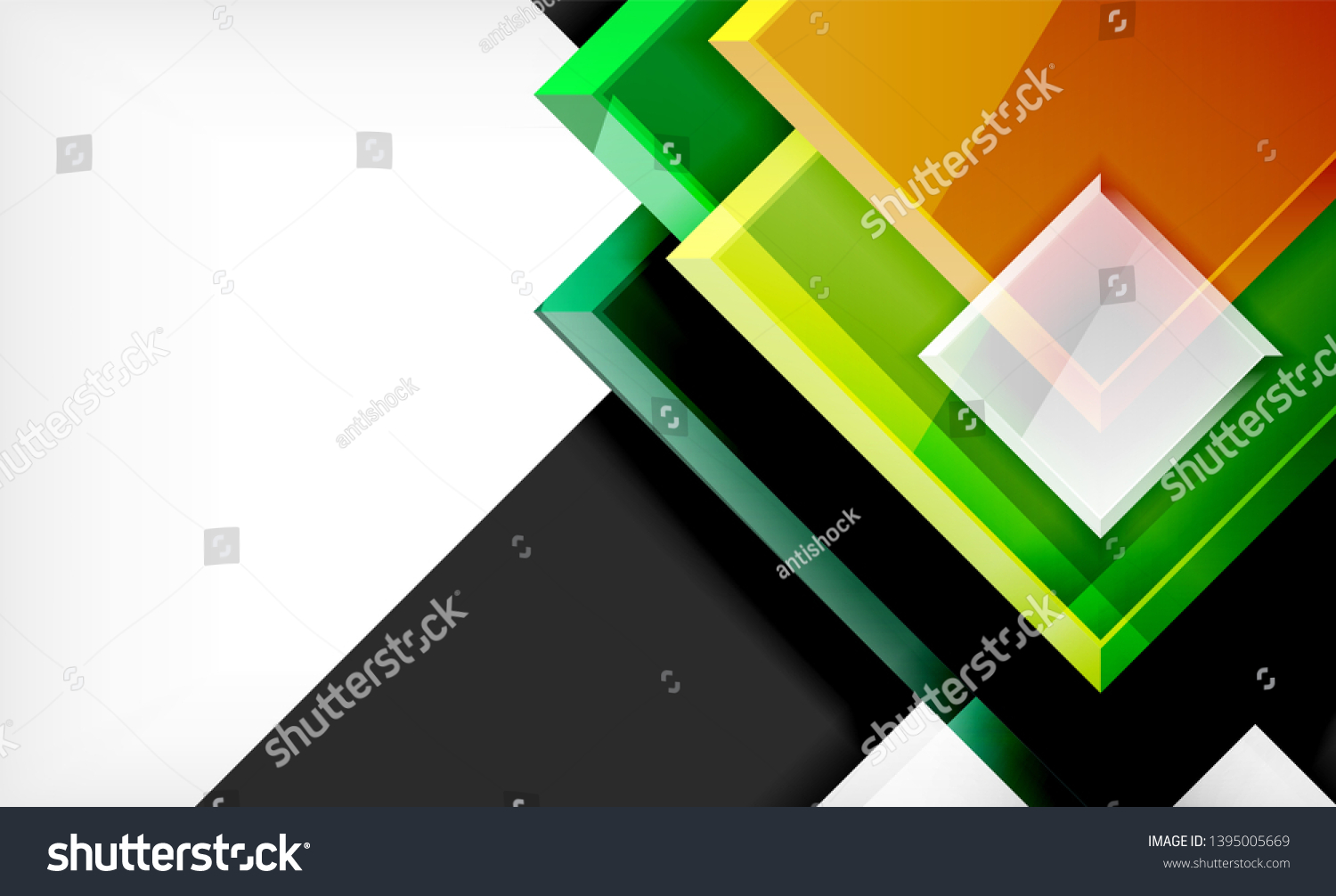 Colorful Square Rectangle Blocks Background Vector Stock Vector (Royalty Free) 1395005669 ...
